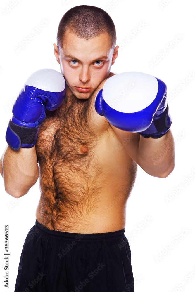Image of handsome boxer posing Stock Photo | Adobe Stock