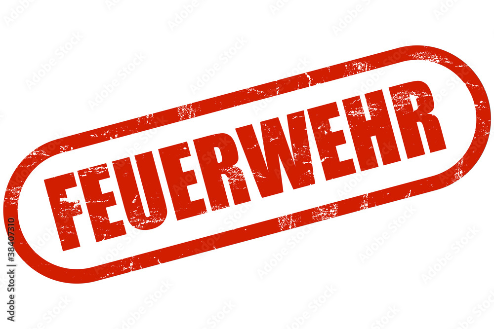 Grunge Stempel rot FEUERWEHR Stock-Illustration | Adobe Stock