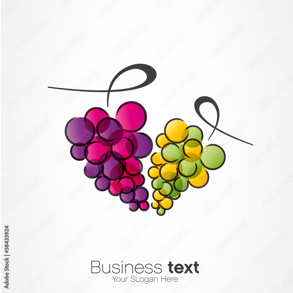 logo grappe de raisin Stock Vector | Adobe Stock