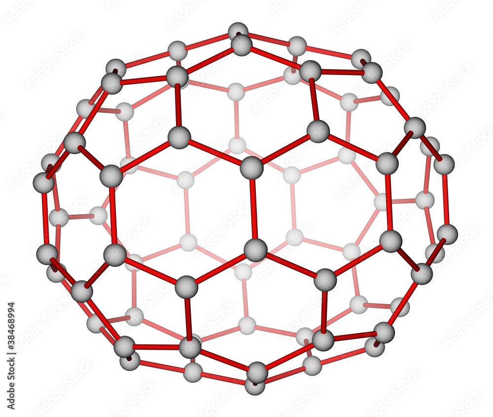 Fullerene C70 molecular structure Stock Illustration | Adobe Stock