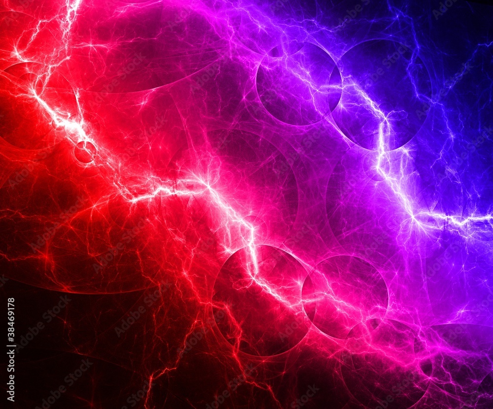 Abstract Lightning Red