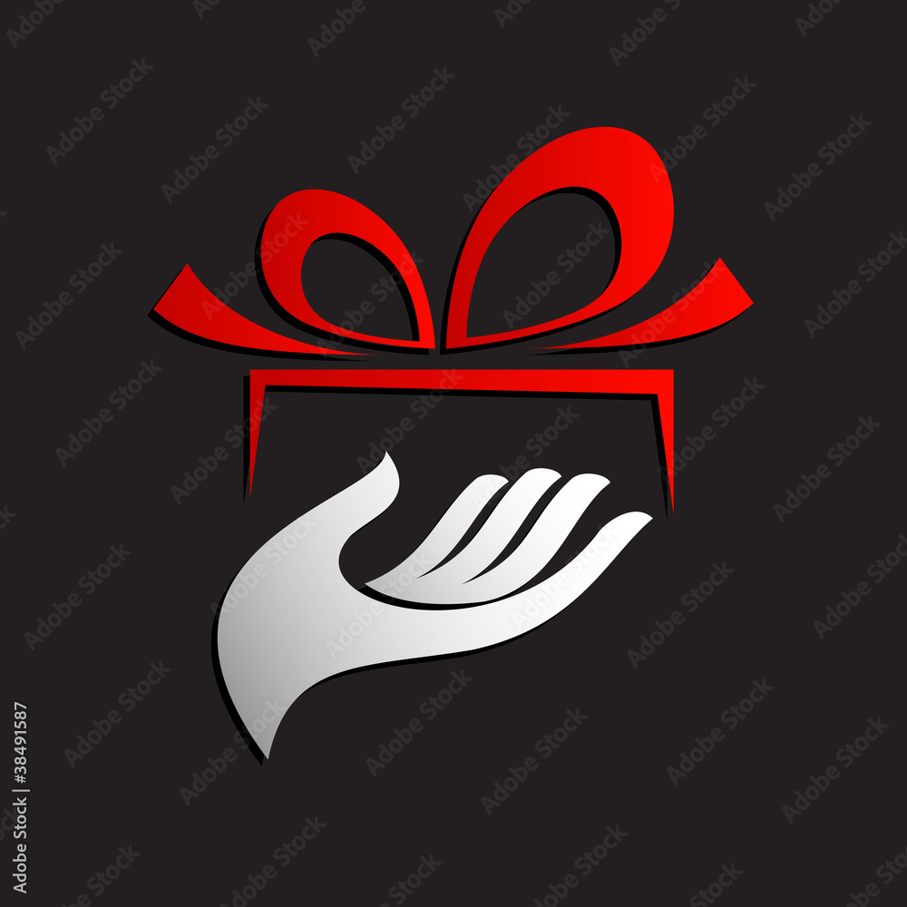 Logo give a gift # Vector Stock Vector | Adobe Stock