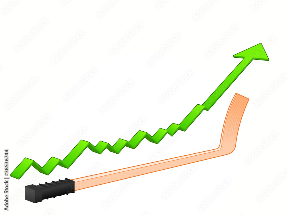 Poster Affiche Hockey Stick Growth 40x30 cm