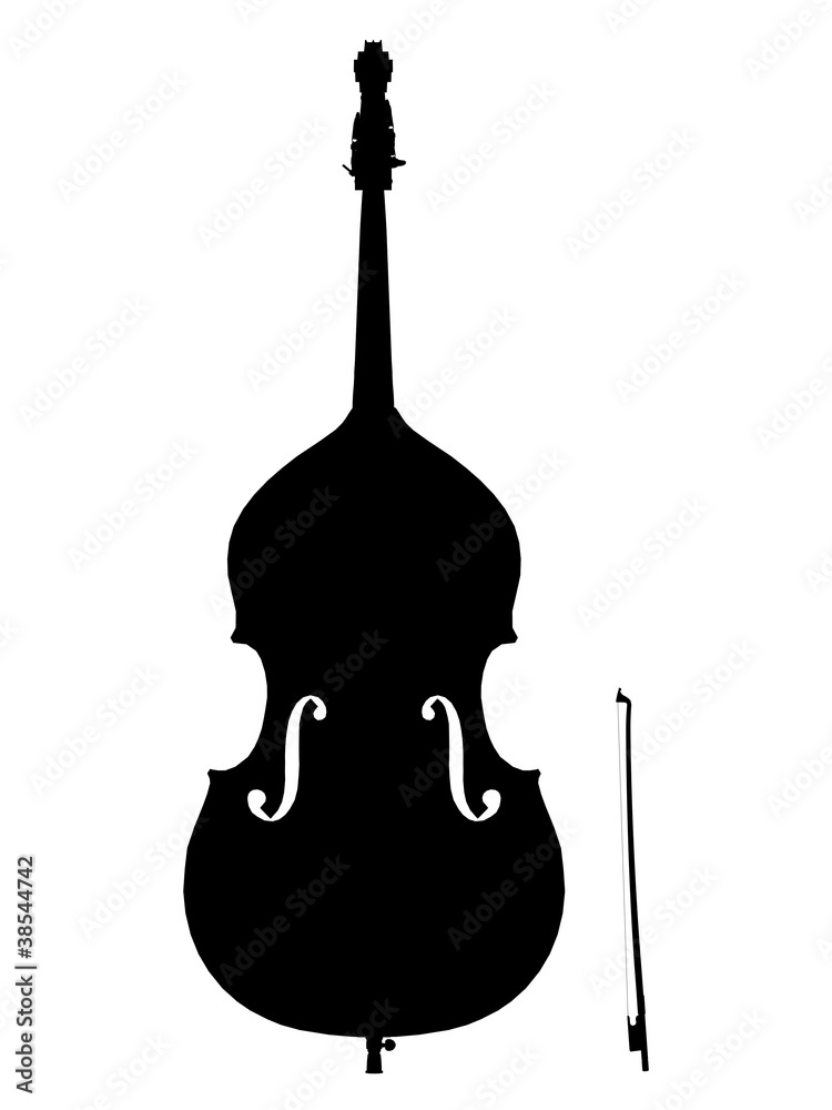 double bass outline silhouette Stock Illustration | Adobe Stock