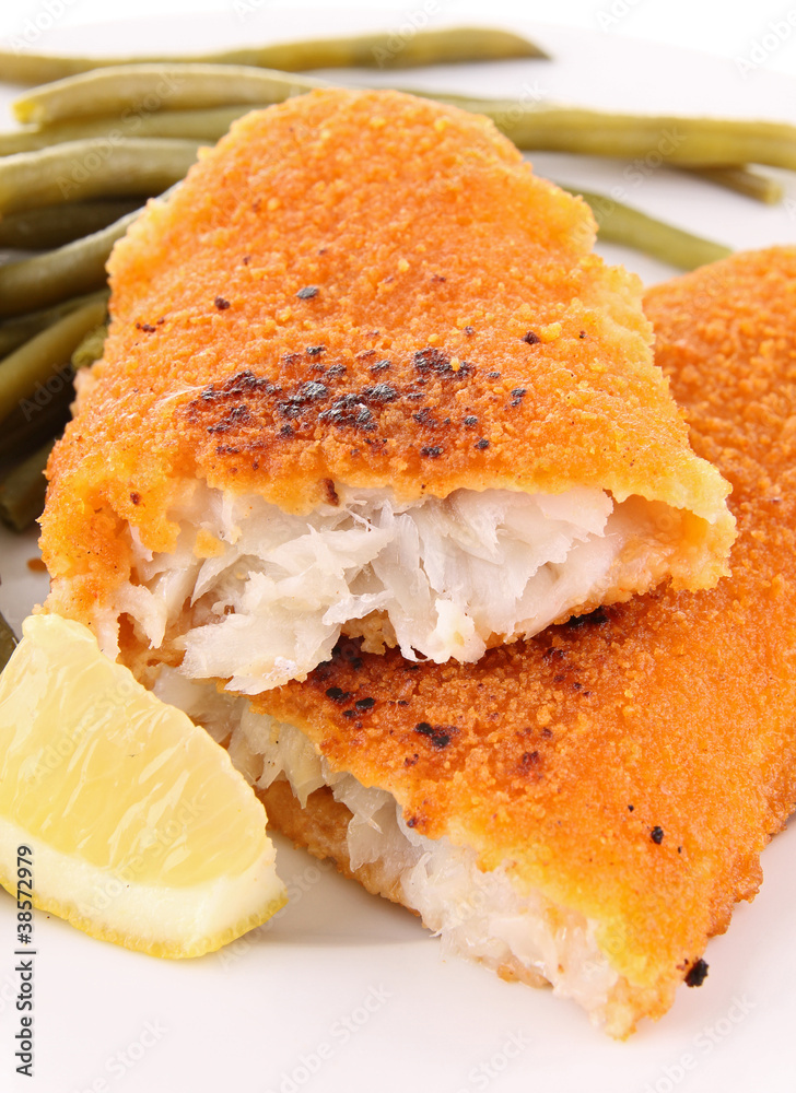 breaded fish Stock Photo | Adobe Stock