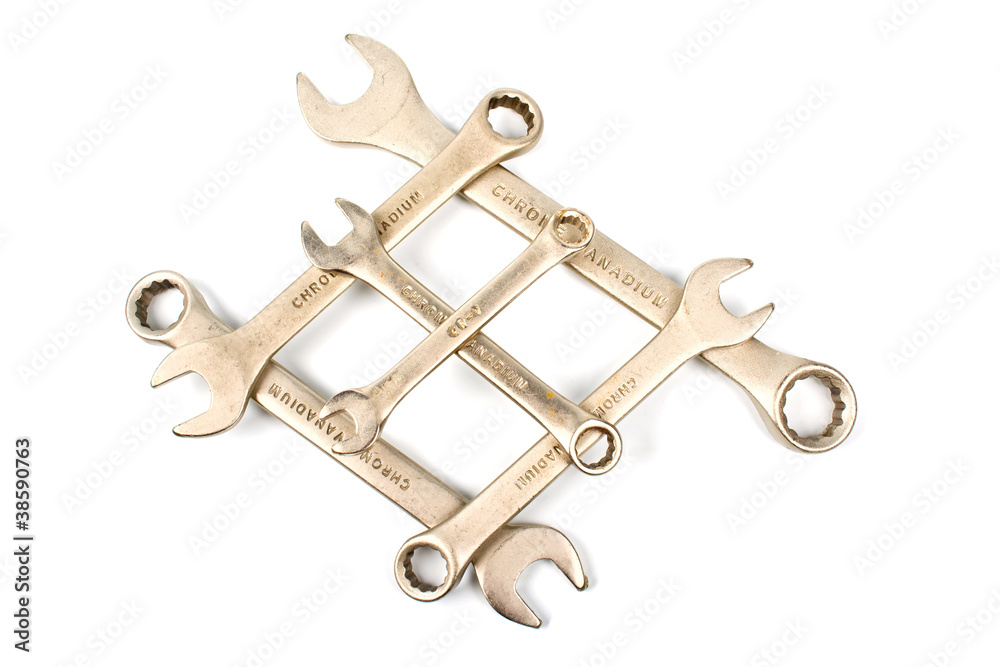 The crossed wrenches Stock Photo | Adobe Stock