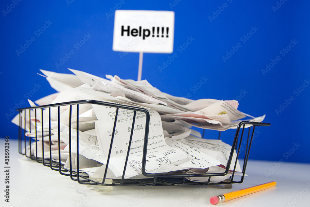 Pile of bills Stock Photo | Adobe Stock