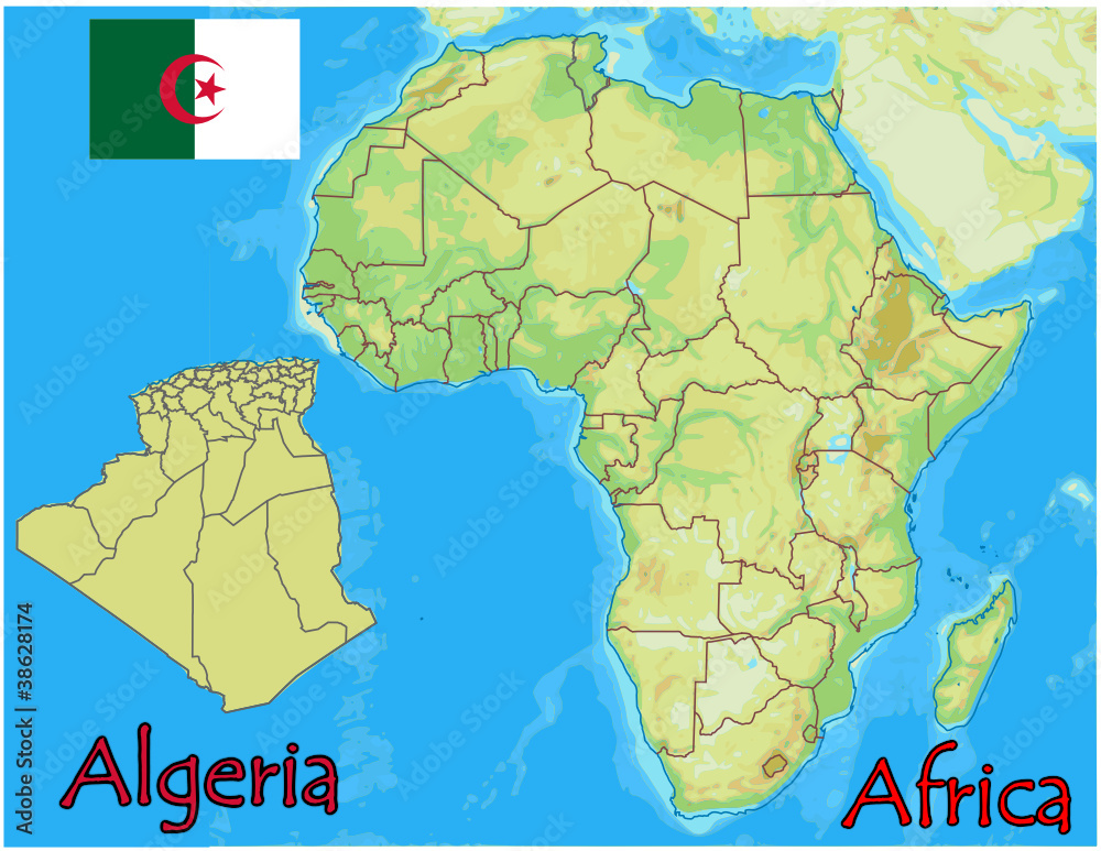 algeria on the african map