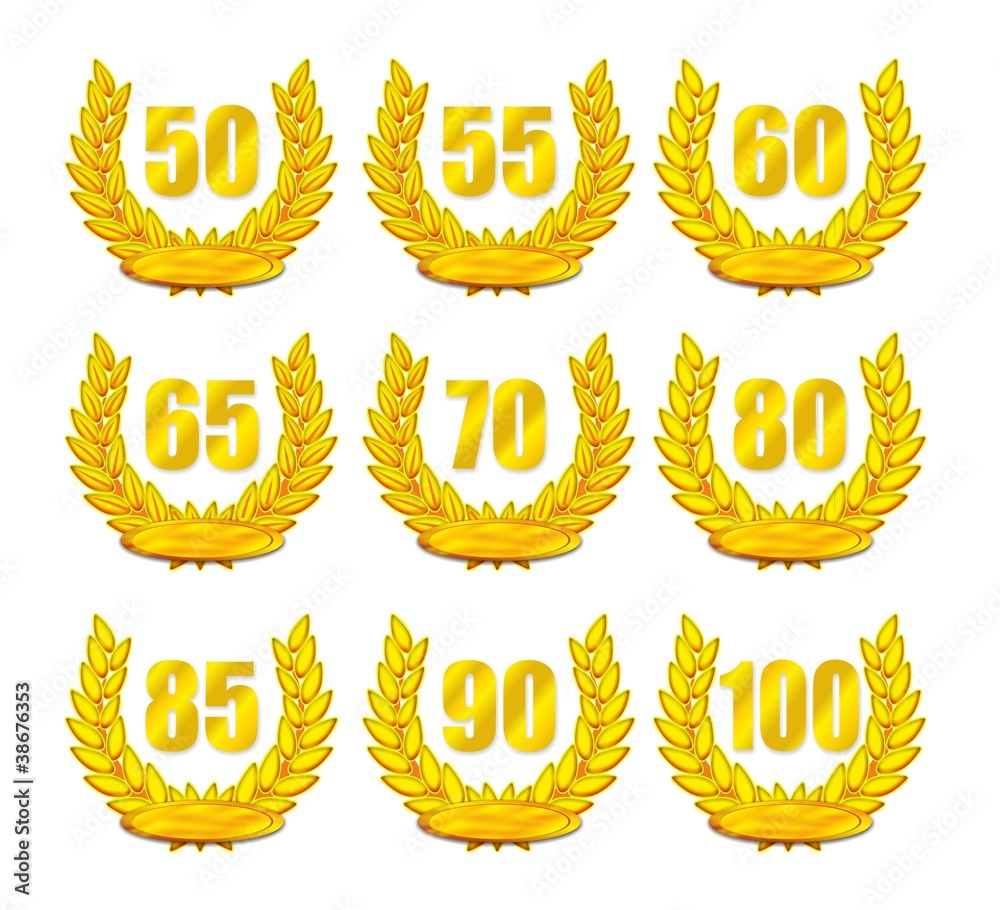 Ehrenkranz 5 Stock-Vektorgrafik | Adobe Stock