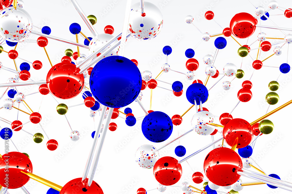 Complex Molecule Structure 3d Render Stock Illustration Adobe Stock