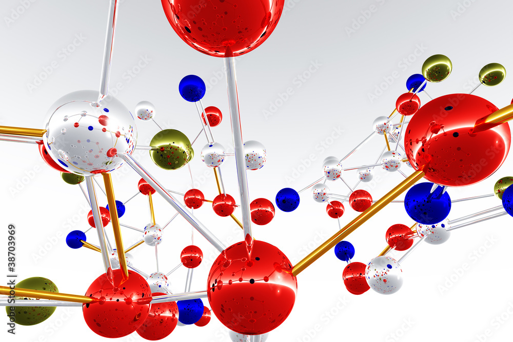 Complex Molecule Structure 3d Render Stock Illustration Adobe Stock