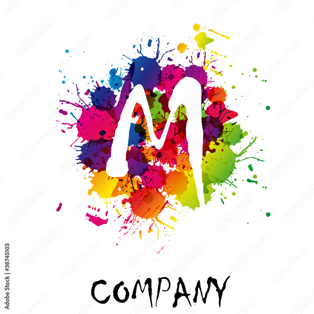 Splash Logo letter M # Vector Stock Vector | Adobe Stock