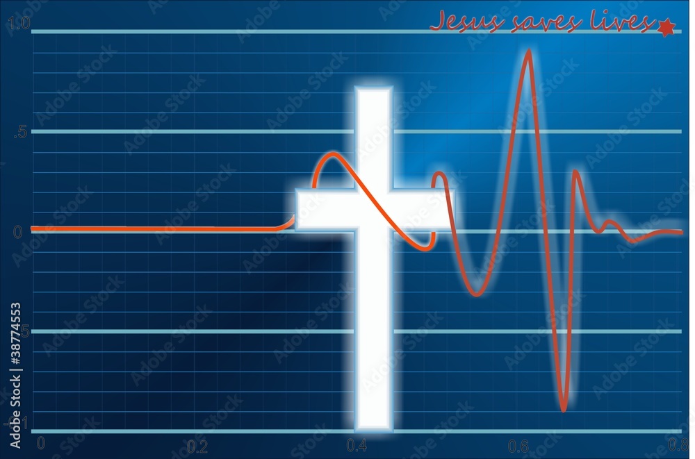 Jesus saves lives Stock Illustration | Adobe Stock
