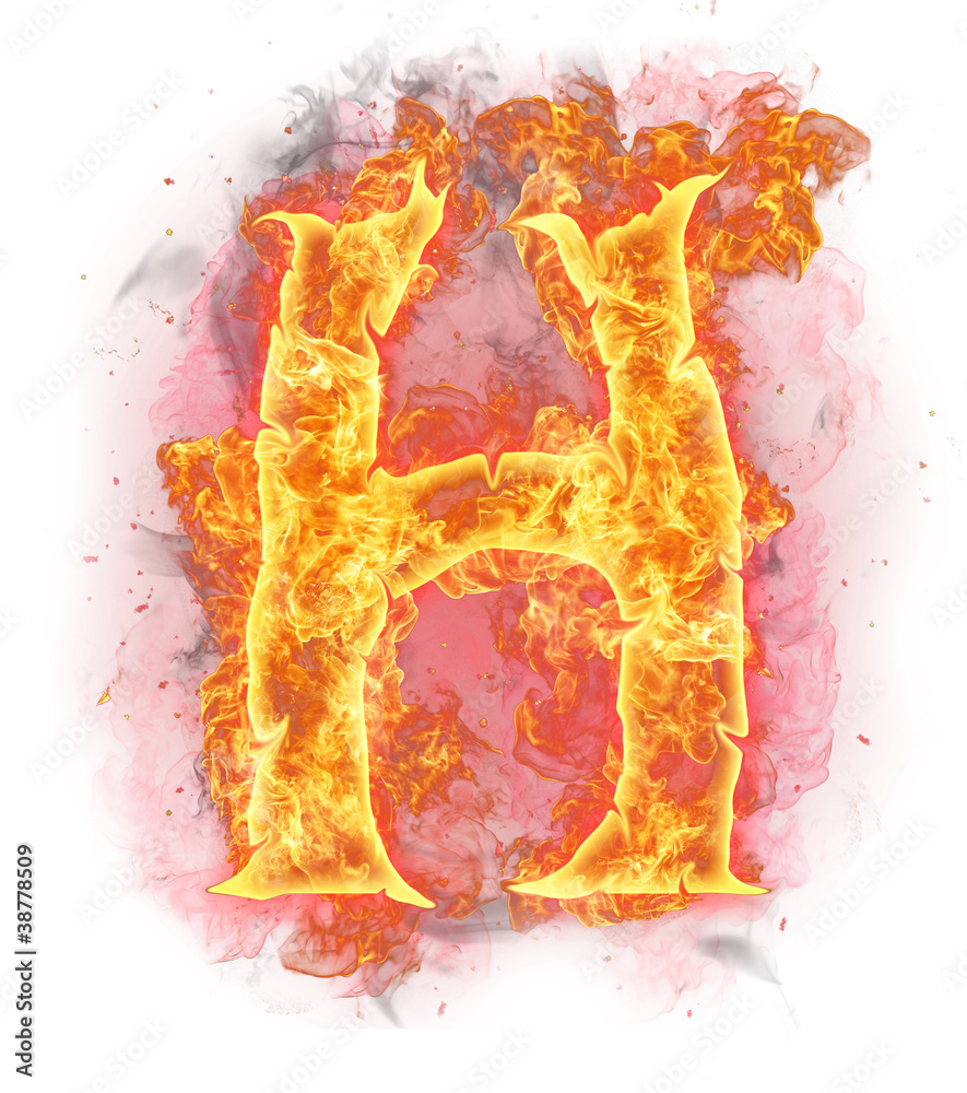Fire letter "H" Stock Illustration | Adobe Stock