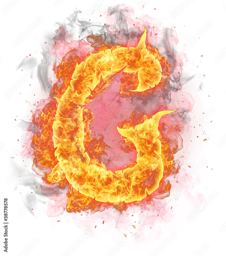 Fire letter "G" Stock Illustration | Adobe Stock