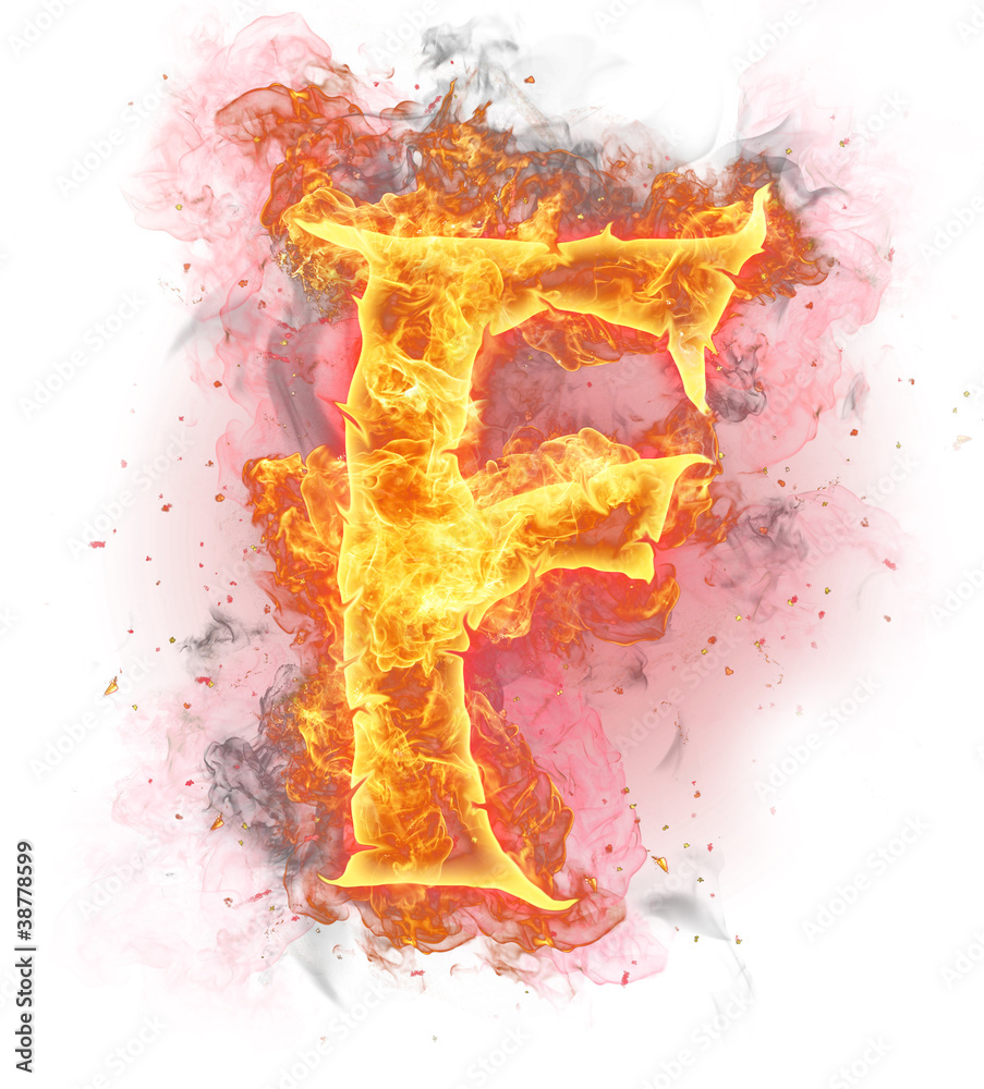 Fire letter "F" Stock Illustration | Adobe Stock