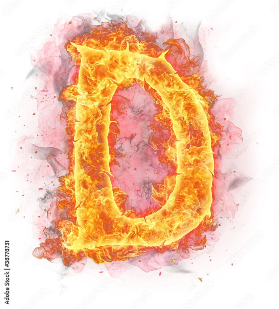 Fire letter "D" Stock Illustration | Adobe Stock