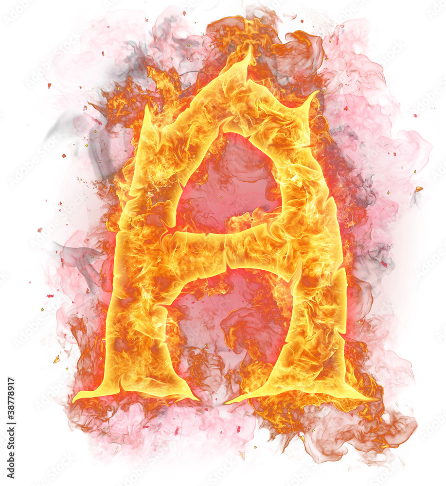 Fire letter "A" Stock Illustration | Adobe Stock