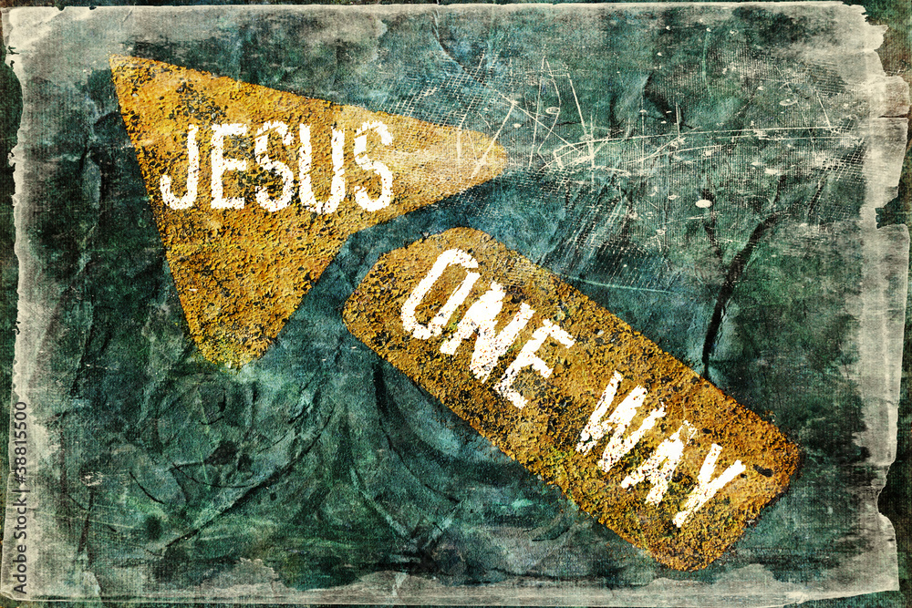 "JESUS ONE WAY" Religious Background Stock Photo | Adobe Stock
