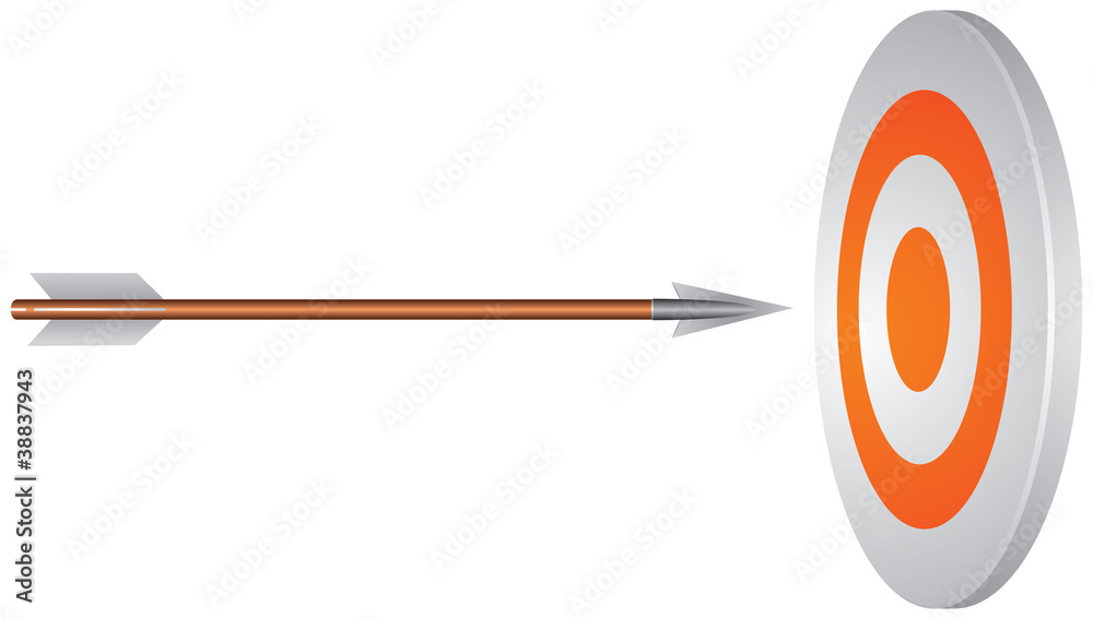 Target and arrow vector image Stock Vector | Adobe Stock