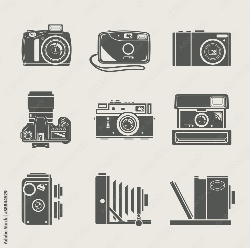 camera new and retro icon vector illustration Stock Vector | Adobe Stock