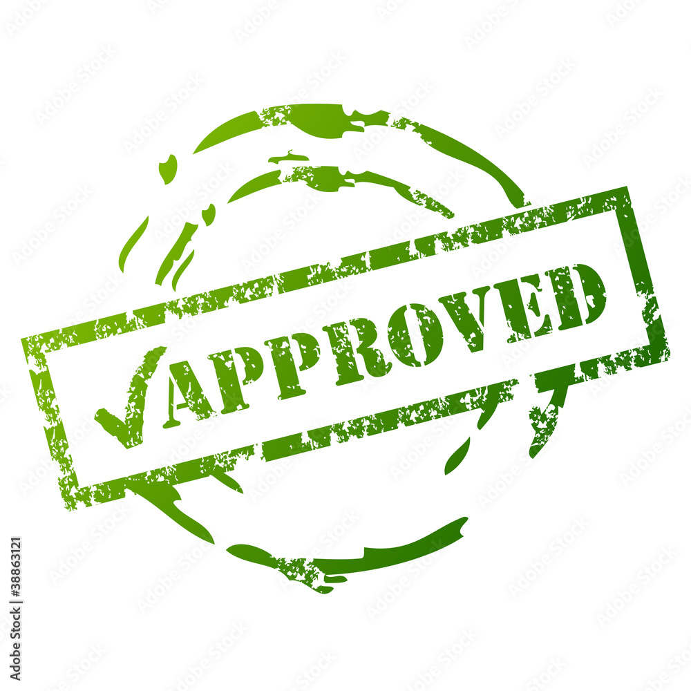 Green Approved Stamp