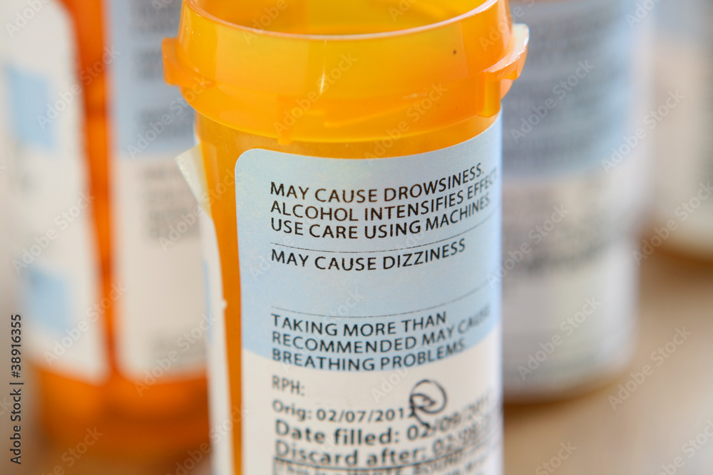 Prescription Bottle Warning Label