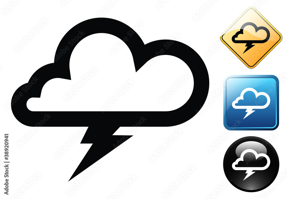 Storm pictogram and signs Stock 벡터 | Adobe Stock