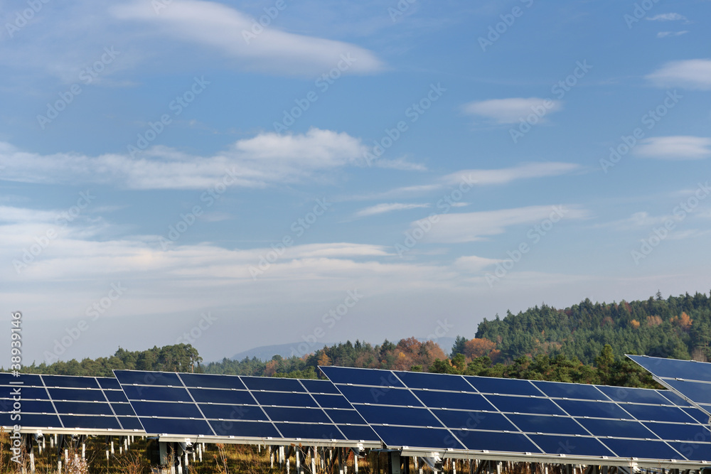 solar panel renewable energy field Stock Photo | Adobe Stock