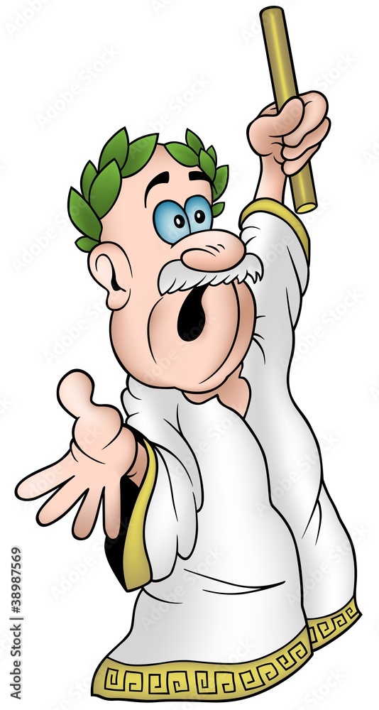 Caesar - Cartoon Illustration Stock Illustration | Adobe Stock