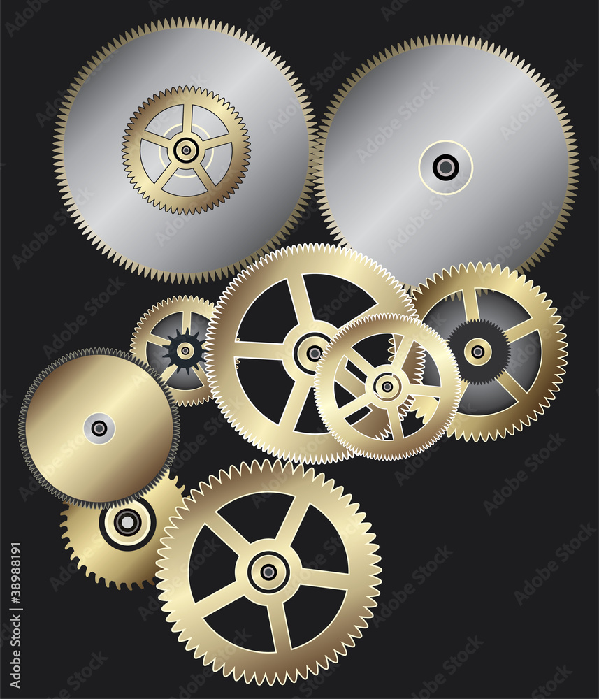 Clock Gears Vector