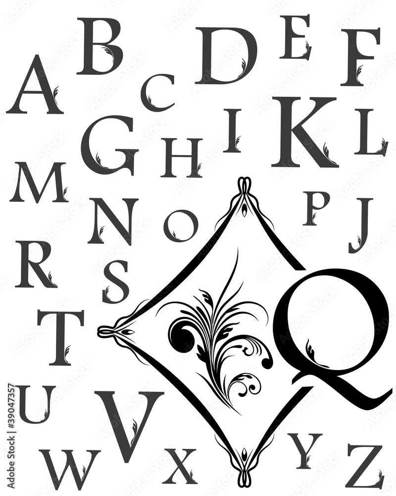 Alphabet of capital letters Stock Vector | Adobe Stock