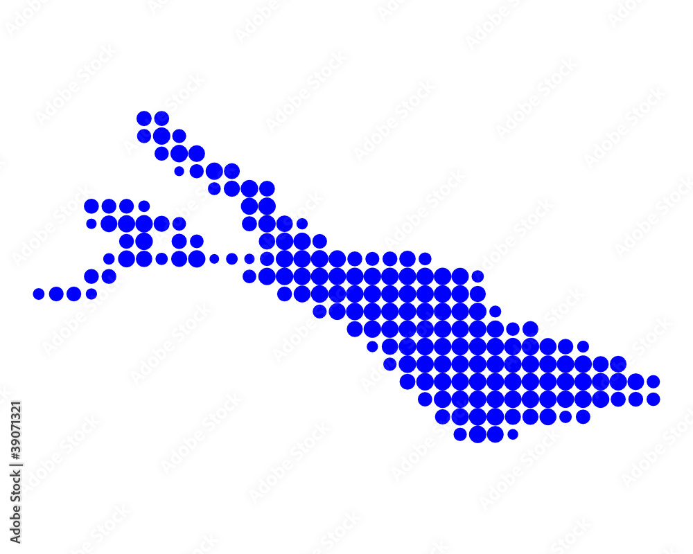 Karte des Bodensees Stock Vector | Adobe Stock