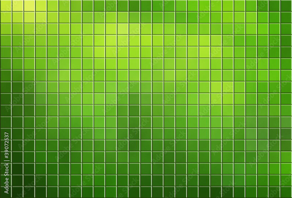 Green tiled mosaic background Stock Illustration | Adobe Stock