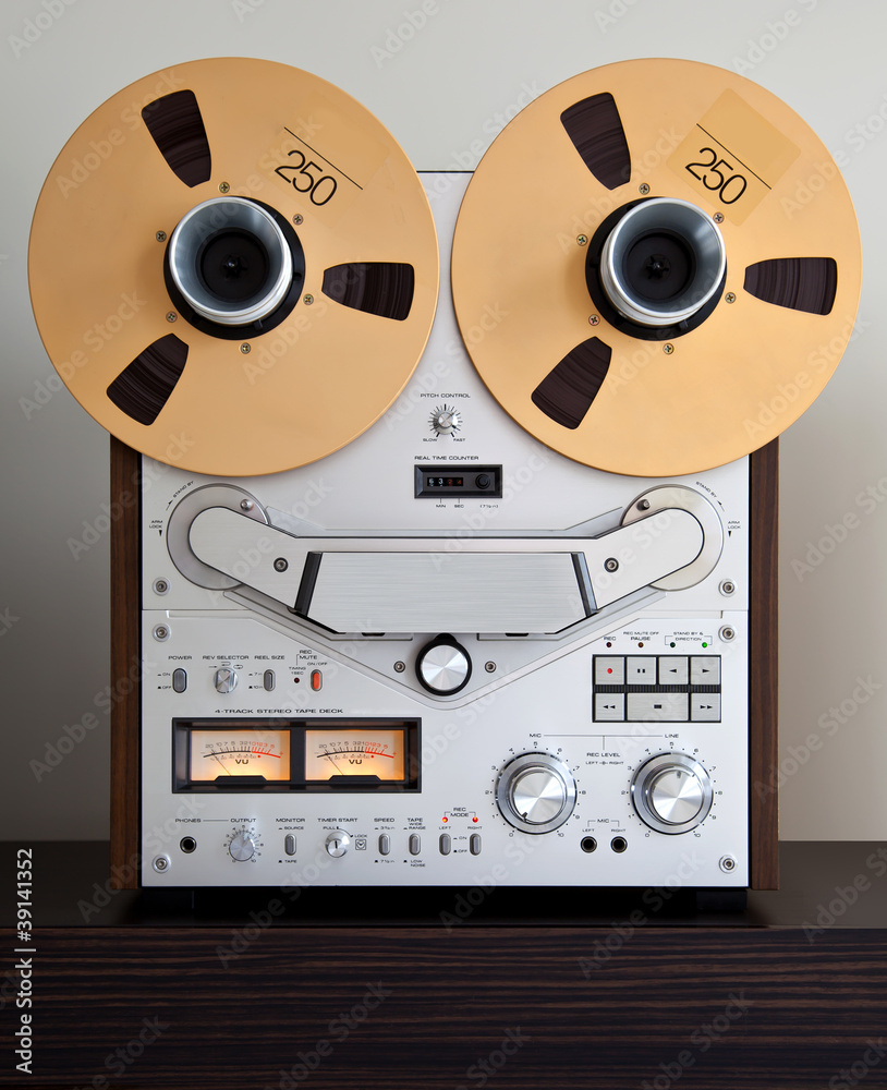 Analog Stereo Open Reel Tape Deck Recorder Stock Photo | Adobe Stock