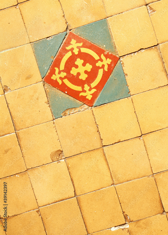 Vintage tile floor texture background Stock Photo | Adobe Stock