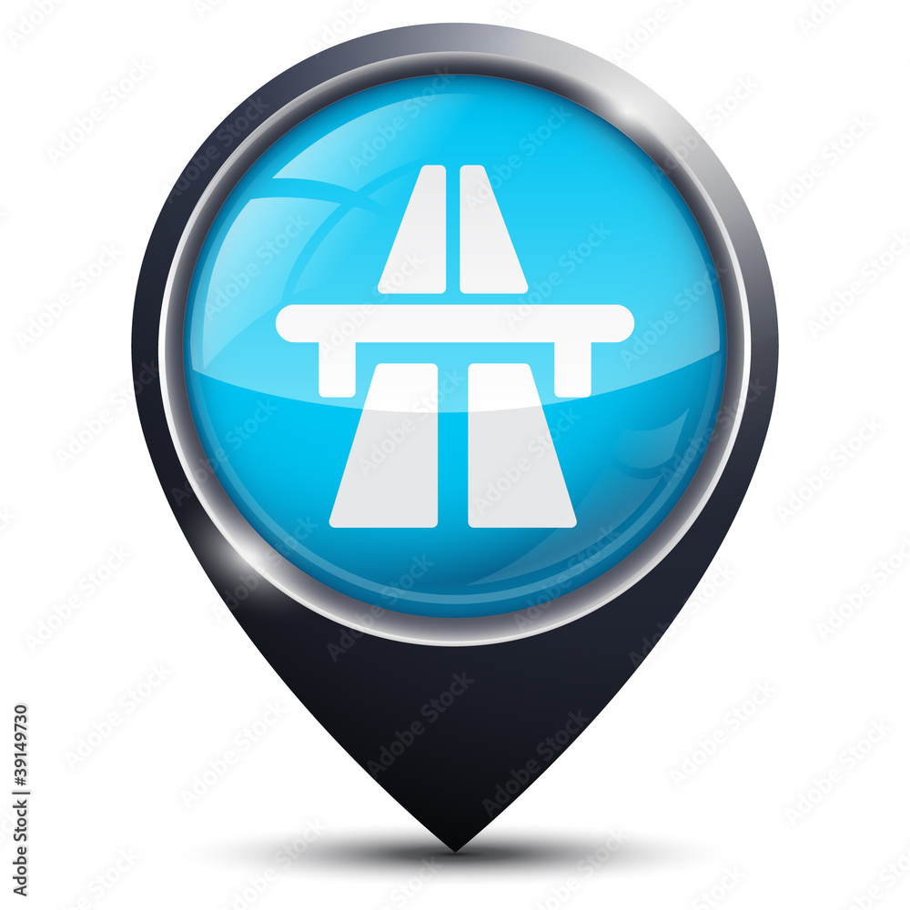 Symbole glossy vectoriel autoroute / réseau autoroutier Stock Vector ...