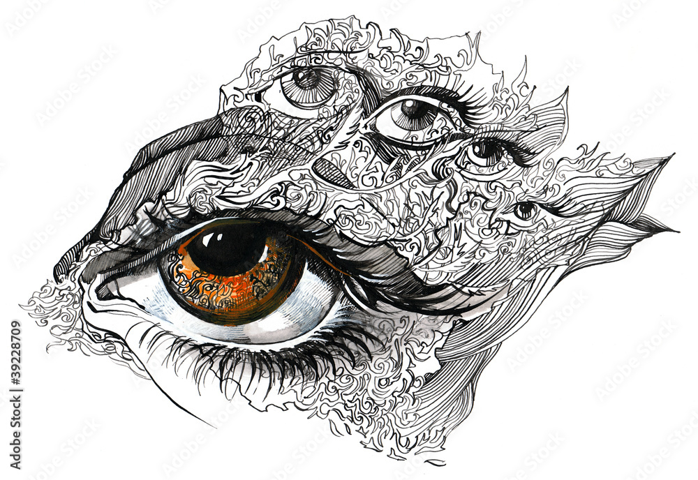 Abstract Eye Drawing