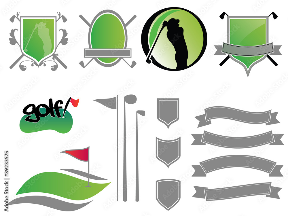 Collection of golf labels, badges and icons Stock Vector | Adobe Stock