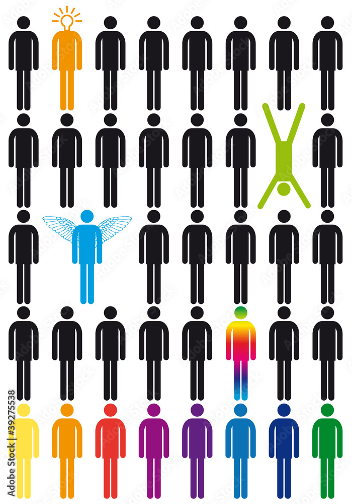 vector people icon set Stock Vector | Adobe Stock