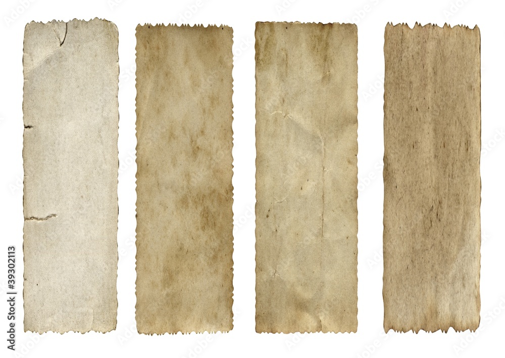 High resolution old paper set isolated Stock Illustration | Adobe Stock