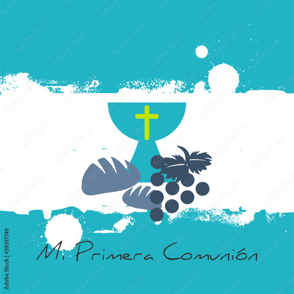 MI PRIMERA COMUNION Stock-Vektorgrafik | Adobe Stock