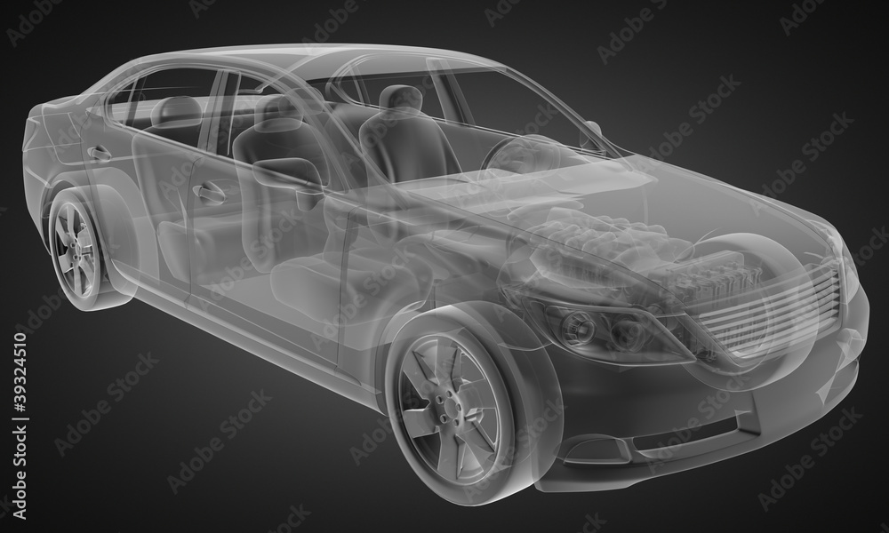 transparent car concept Stock Illustration | Adobe Stock