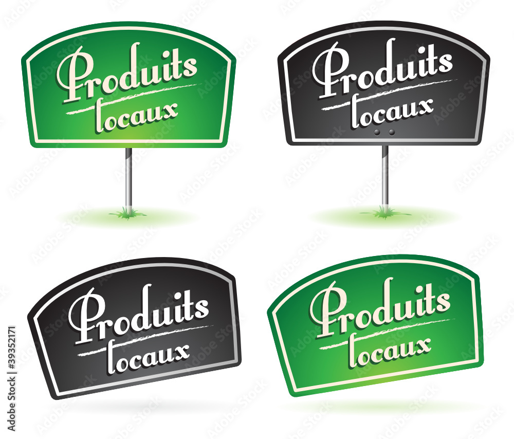 Vecteur Stock pancarte : produit local, produits locaux | Adobe Stock