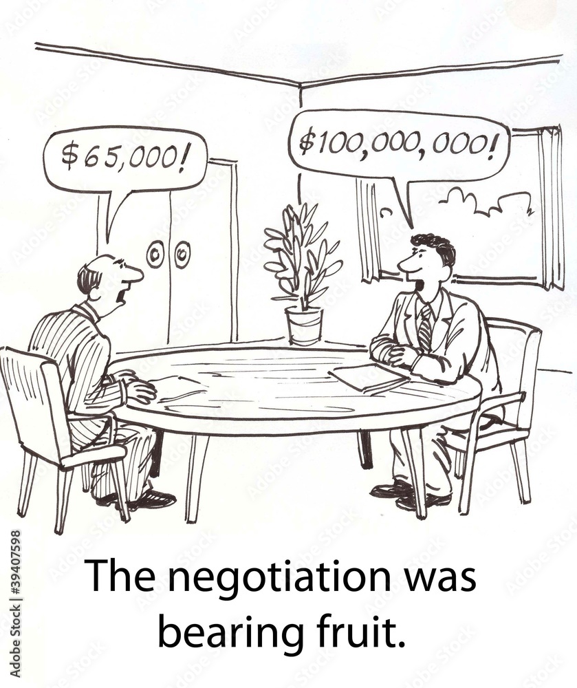 Negotiation gap Stock Illustration | Adobe Stock