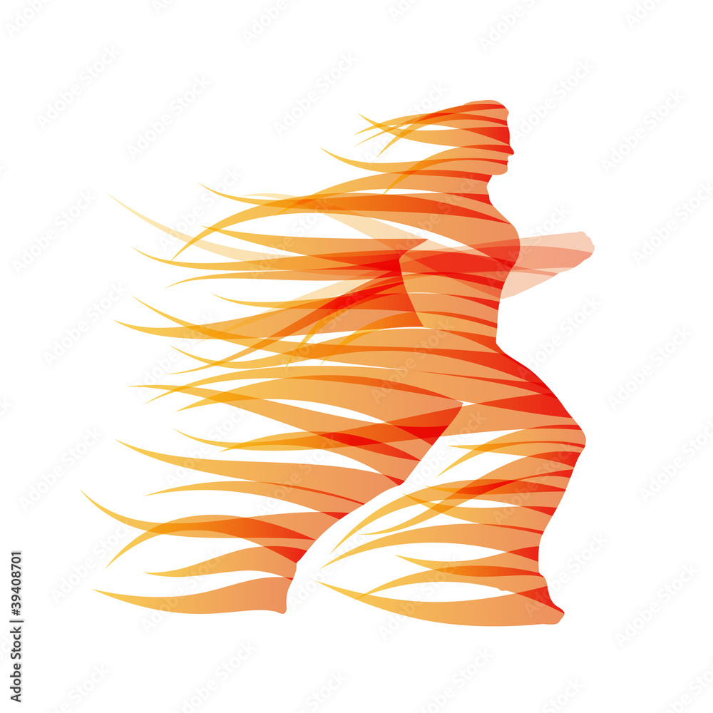 Logo girl on fire # Vector Stock Vector | Adobe Stock