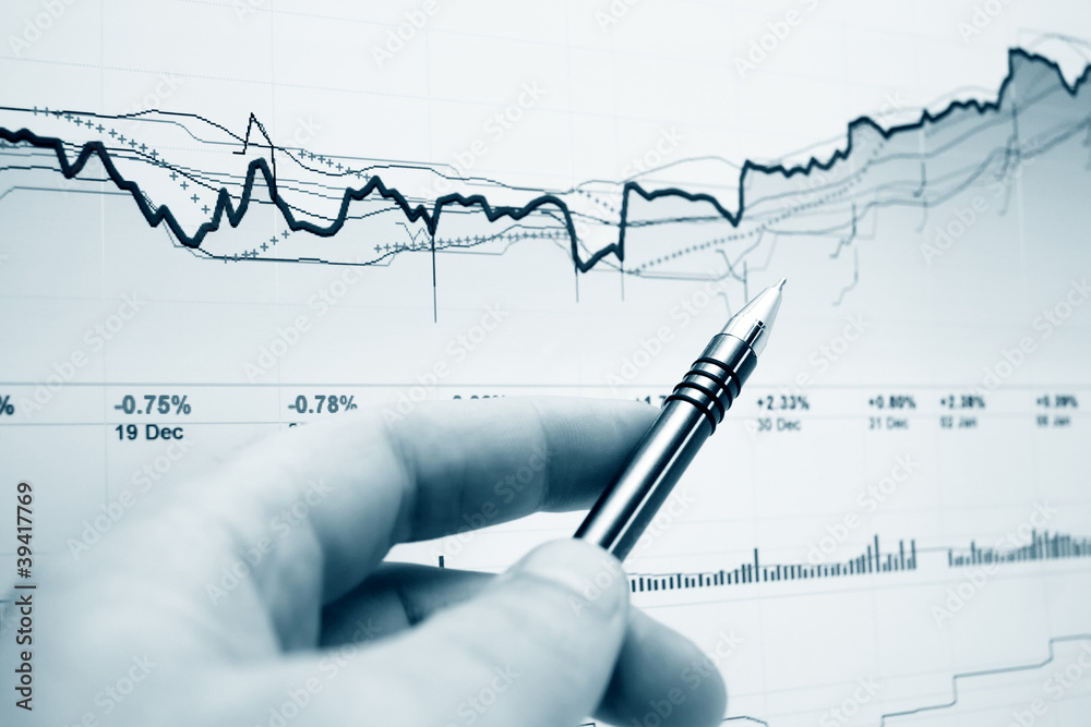 Stock market graphs Stock Photo | Adobe Stock