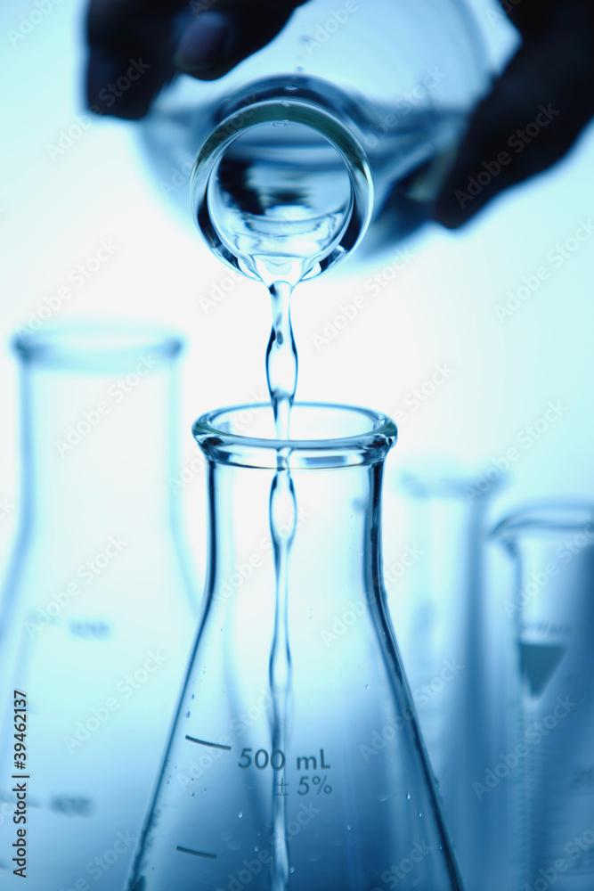 Lab beakers Stock Photo | Adobe Stock