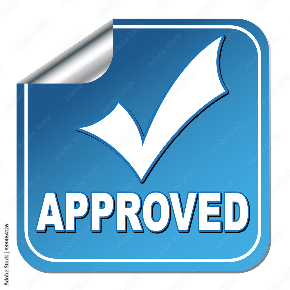 APPROVED ICON vector de Stock | Adobe Stock APPROVED ICON vector de Stock | Adobe Stock