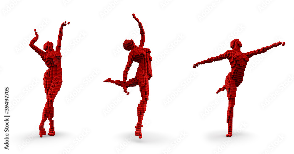 Pixel dancers Stock Photo | Adobe Stock